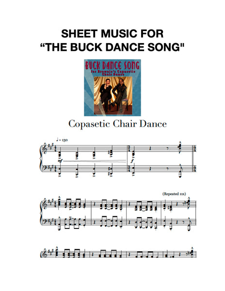 Sheet Music for "Buck Dance Song" to accompany The Copasetic Chair Dan ...